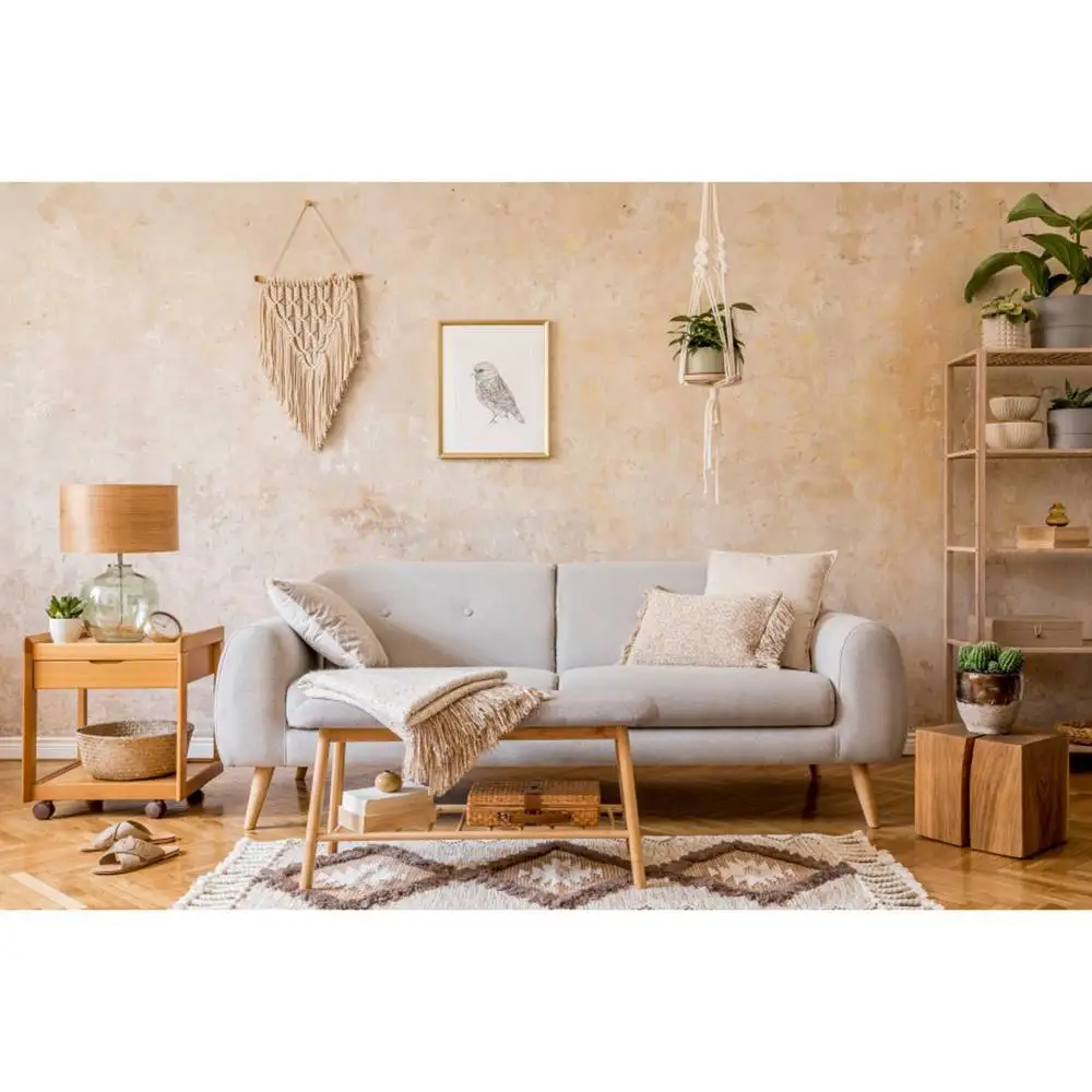 Vintage Living Room Fireplace Western Photography Backdrop 3D Product ...