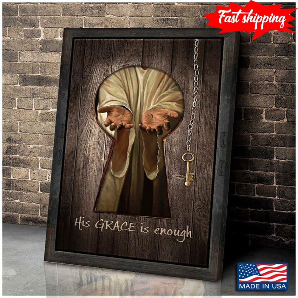 Vintage Lock Hole & Key With Jesus Christ Giving His Helping Hands His ...