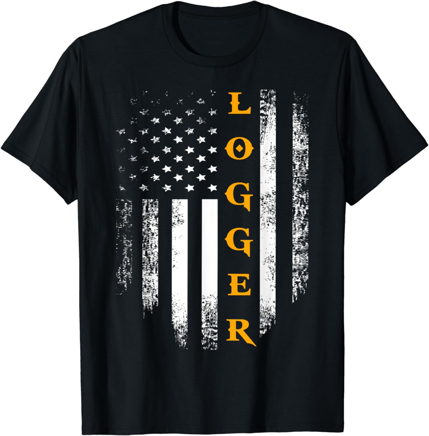 Vintage Logger With American Flag Logging/Carpenter Gift Funny Creative ...
