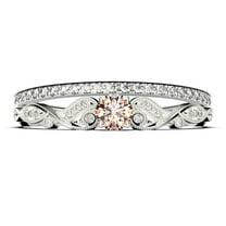 Vine Leaf Ring, Boho & hippie 1.50 Carat Round Cut Diamond Moissanite Engagement Ring, Wedding ...