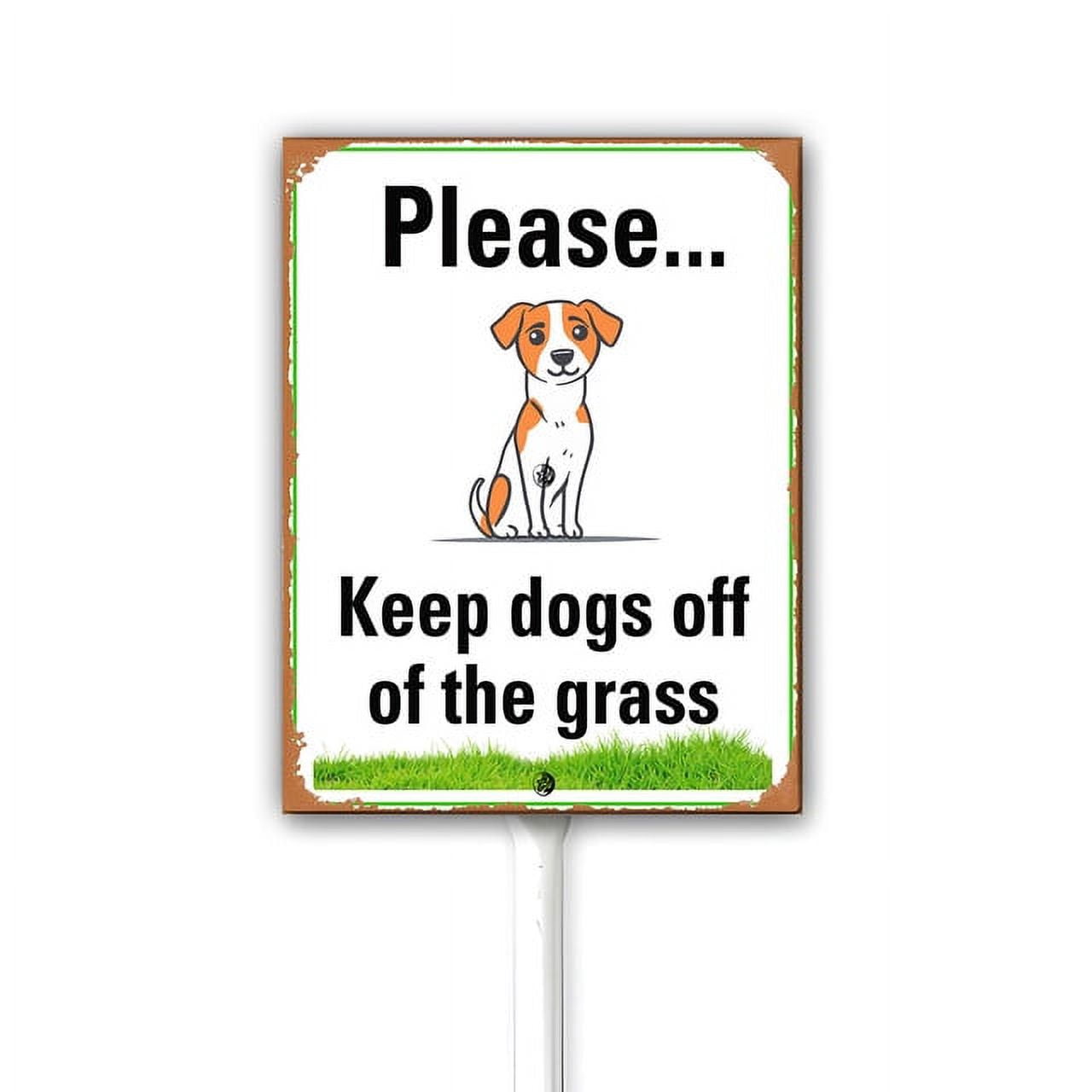 Vintage Look No Dog Yard Sign With Stake No Pooping Dog Signs for Lawn ...