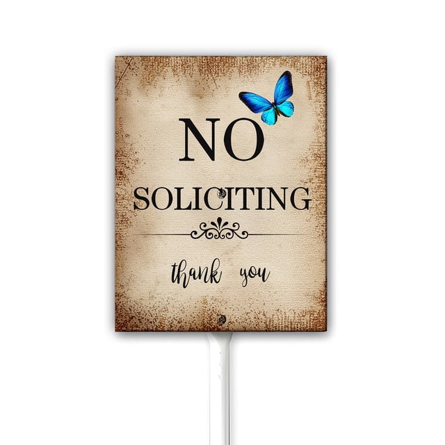 Vintage Look No Soliciting Allowed Yard Sign With Stake Do Not Solicit ...