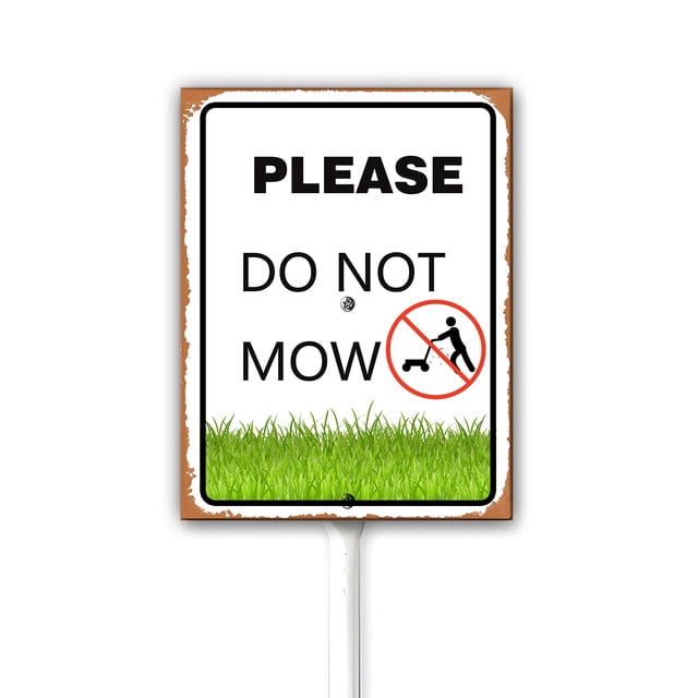 Vintage Look Please Do Not Mow, No Mow May Yard Sign Durable Aluminum ...