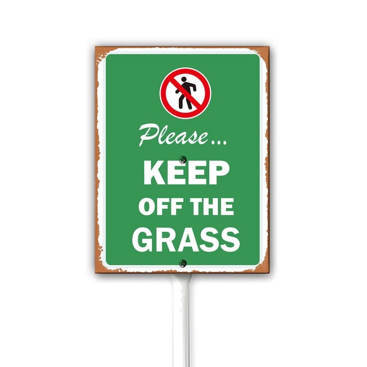 Vintage Look Please Keep Dog Off The Grass,Keep Dogs Off Sign for Lawn ...