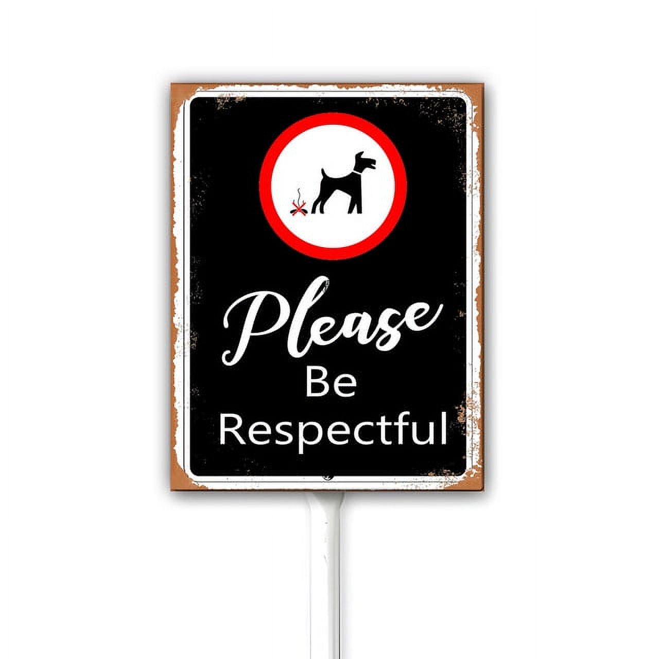 Vintage Look Style No Dogs Sign for Yard With Stake Please Be ...