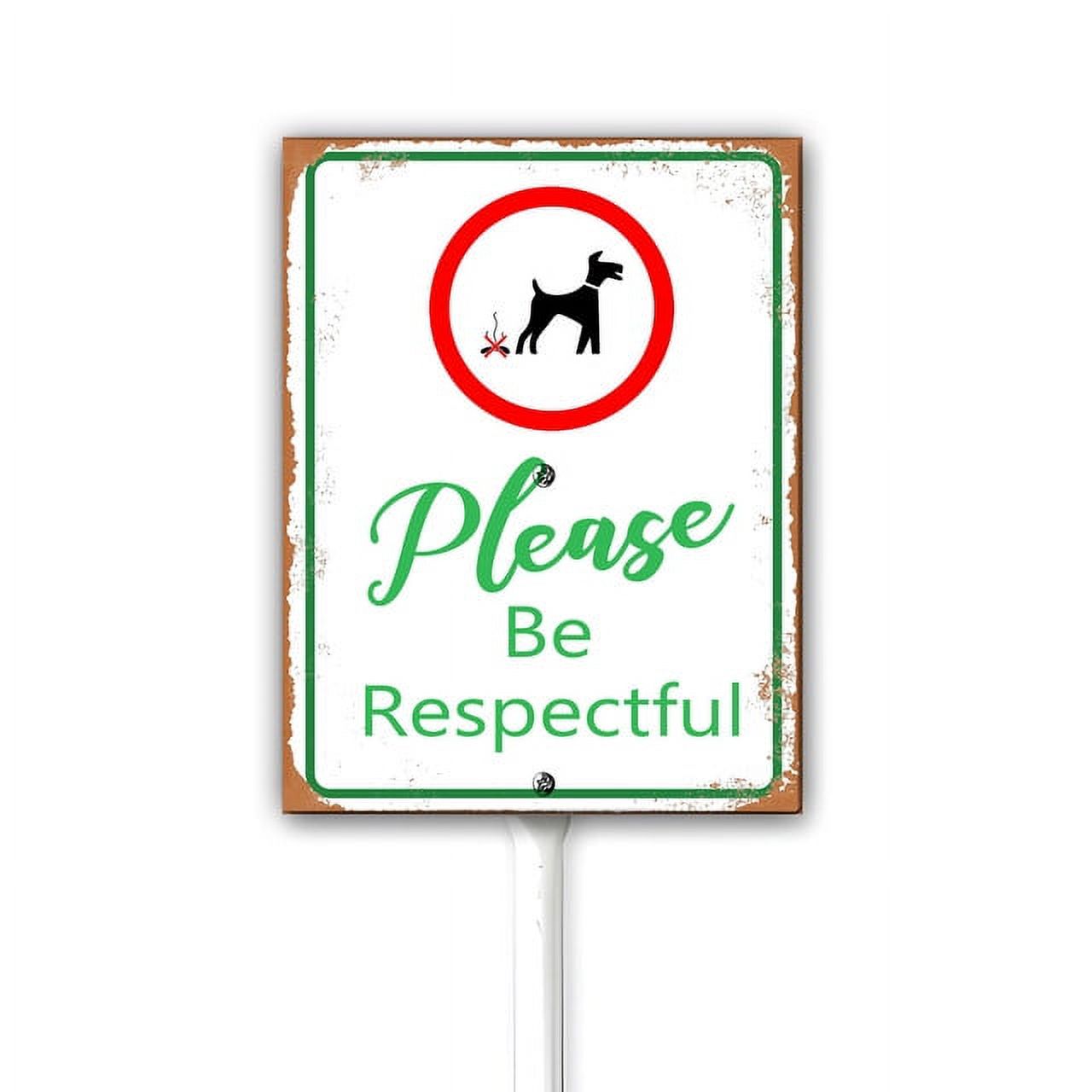 Vintage Look Style No Dogs Sign for Yard With Stake Please Be ...