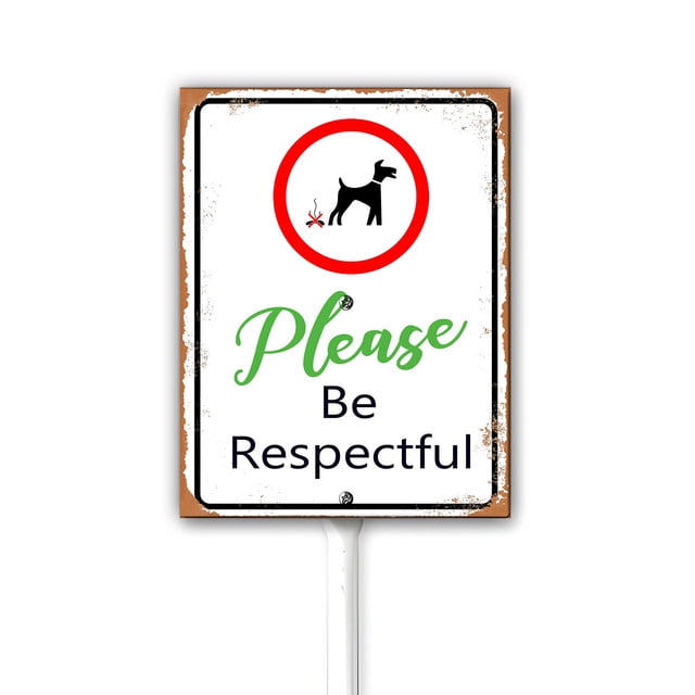 Vintage Look Style No Dogs Sign for Yard With Stake Please Be ...