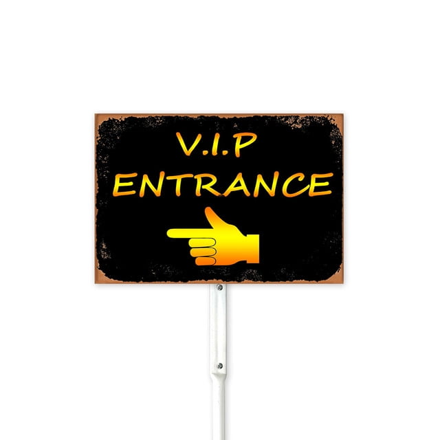 Vintage Look VIP Entrance Yard Sign Party Accessory Entrance Signs For ...