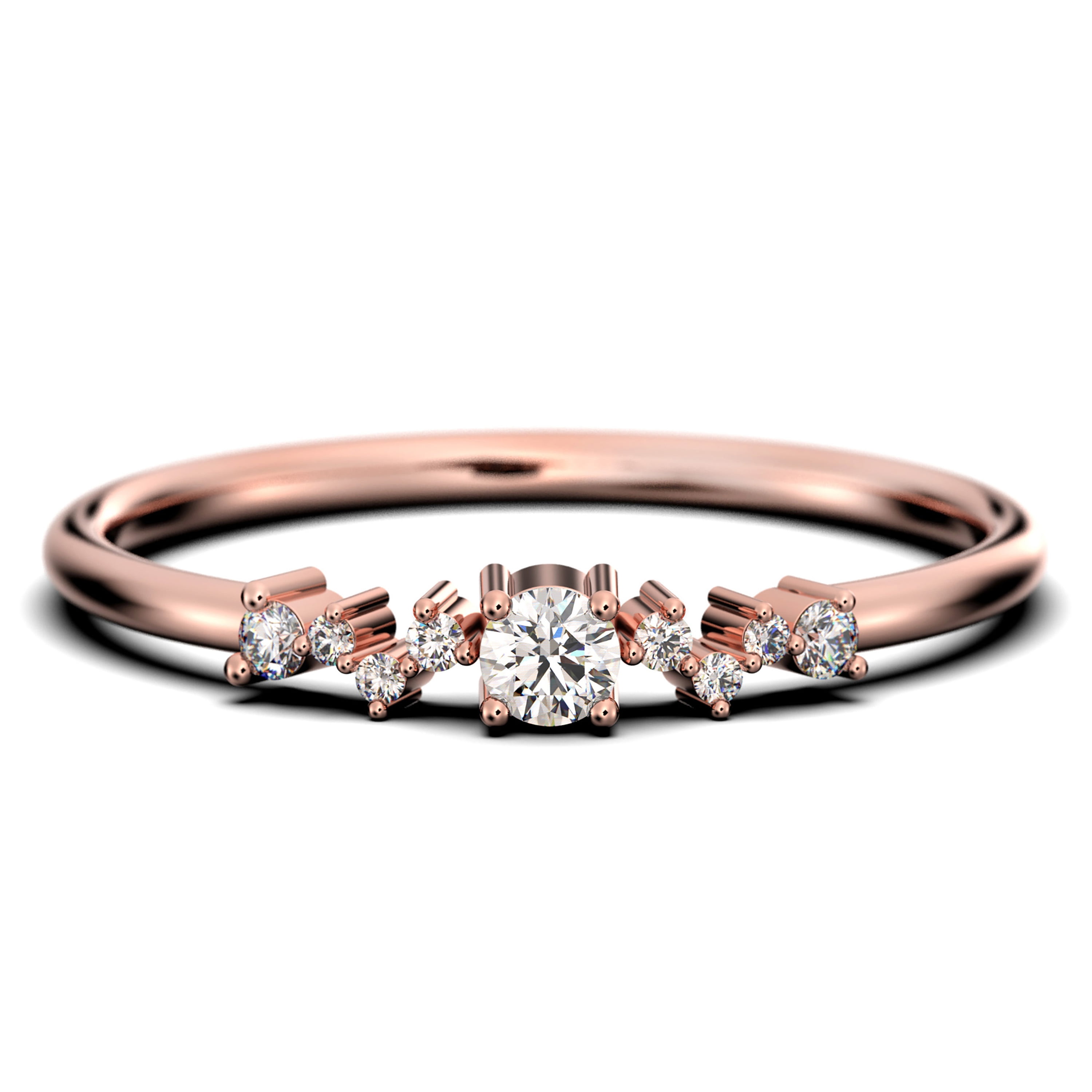 Vintage Looks ZigZag Style Minimalist 0.60 Carat Round Cut Diamond ...