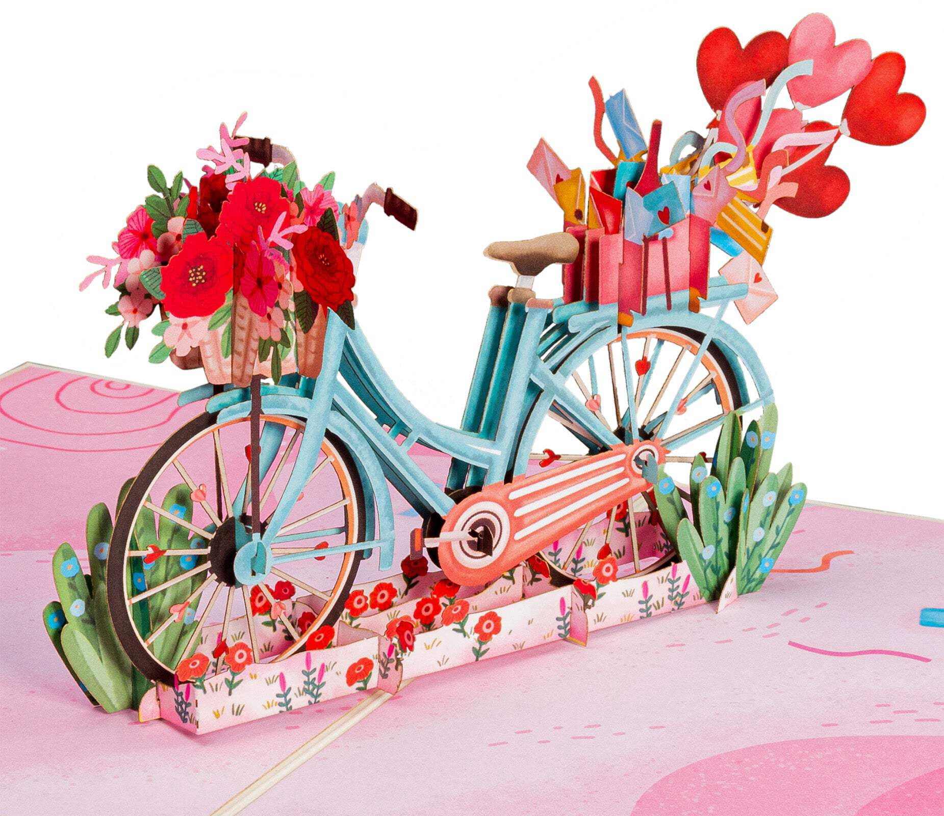 Vintage Love Bicycle Pop Up Card - Walmart.com
