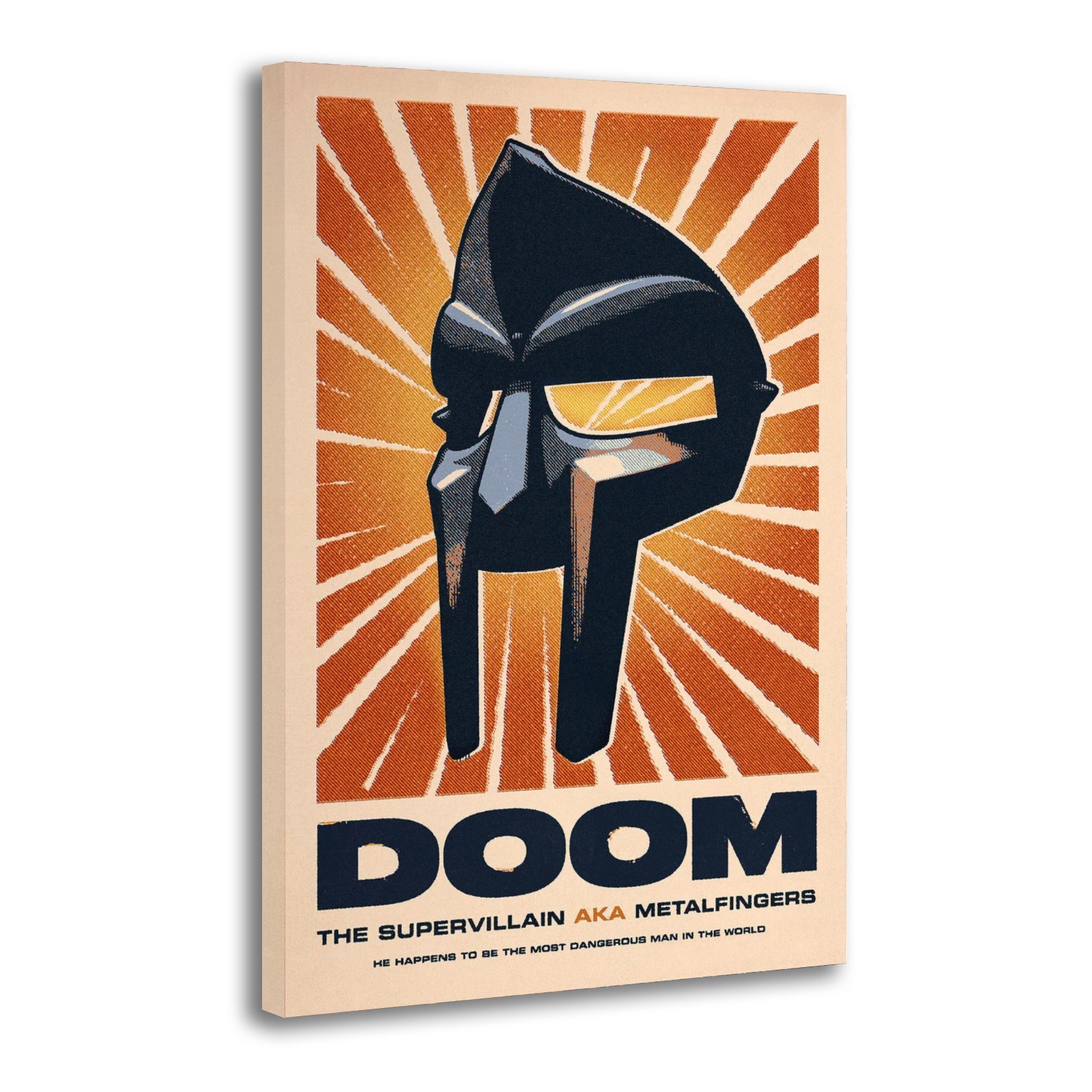 Vintage MF Doom Hip-hop Singer Music Poster Decorative Painting Canvas ...