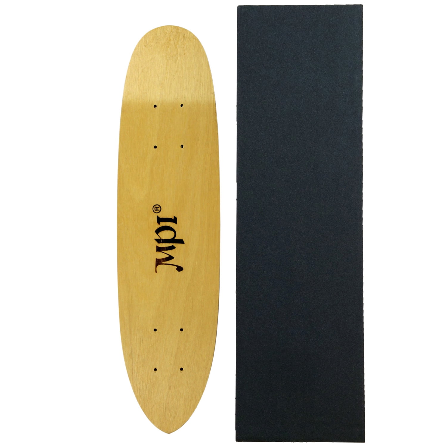 Vintage MPI Old School Skateboard Deck Light Wood Kicktail Cruiser with ...