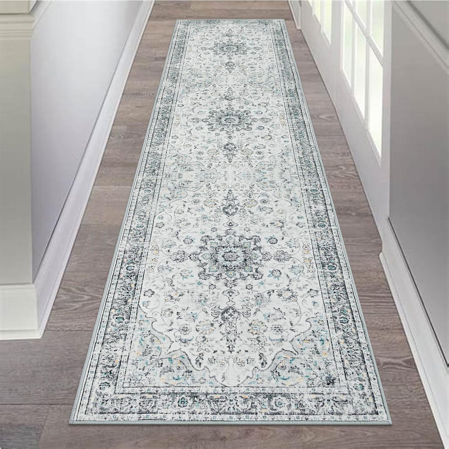 Vintage Machine Washable Runner Rugs, 18 x 30 Inches Low-Pile Kitchen ...