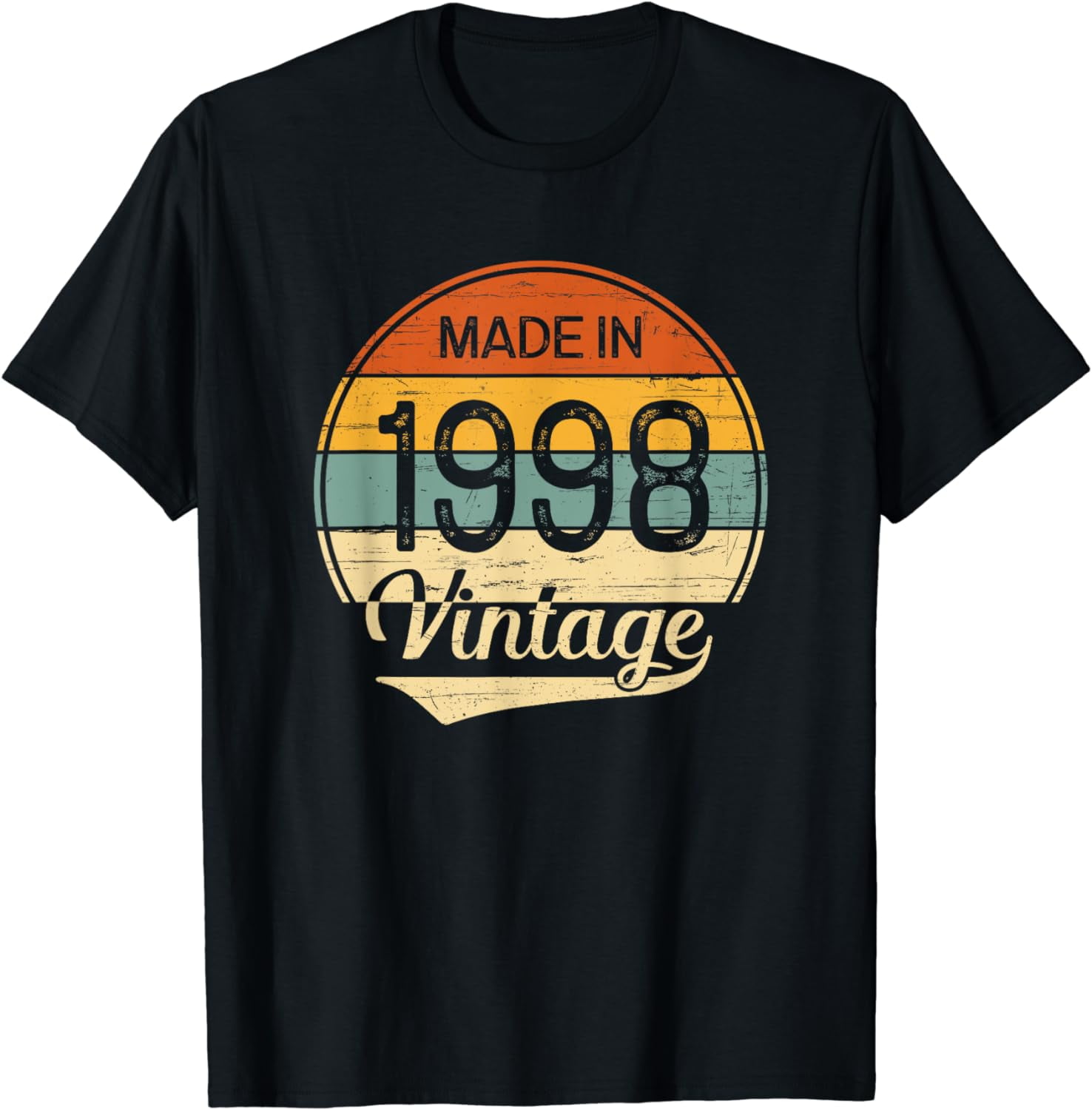 Vintage Made in 1998 Retro Birthday T-Shirt - Walmart.com