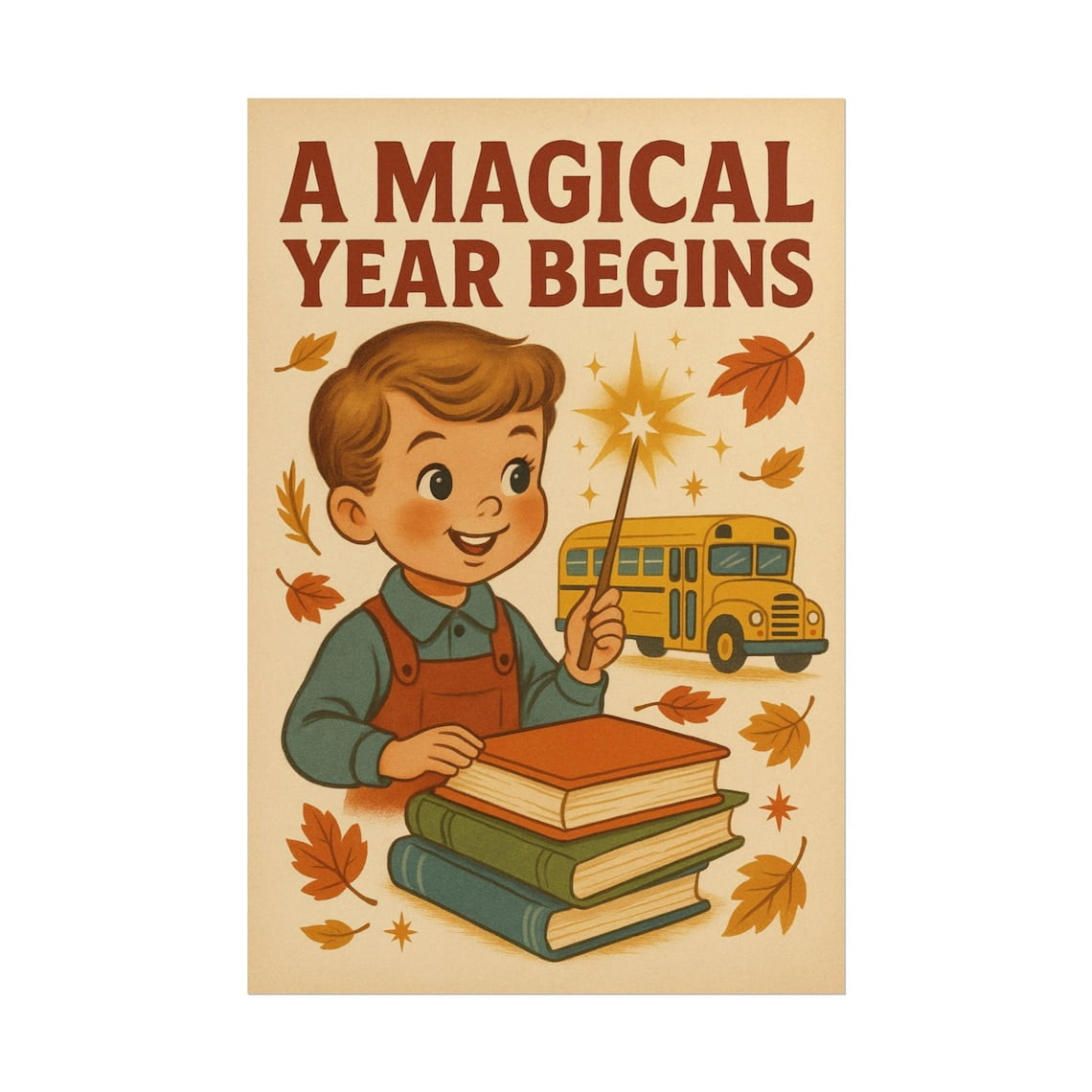 Vintage Magical School Year Print For Classroom Decor, Back To School ...
