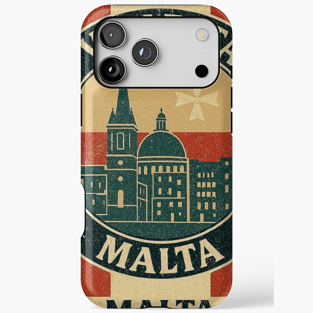 Vintage Malta Valletta Retro Travel Sticker For iPhone 11-17 Pro Max ...