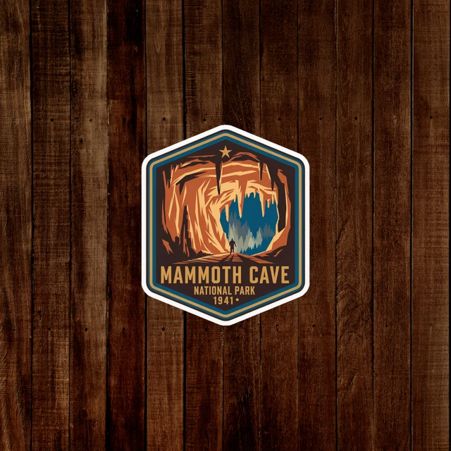 Vintage Mammoth Cave National Park Sticker - Retro 1941 Cave Explorer ...
