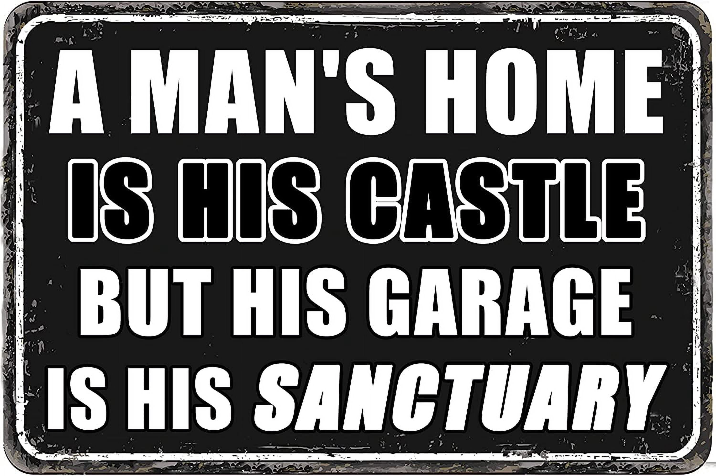 Vintage Man Cave Sign For Men Garage Signs Wall Decor Tin Signs 12