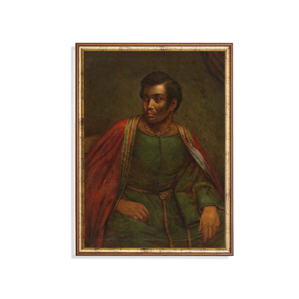 Vintage Man Portrait Poster, Moody Antique Wall Art UNFRAMED Poster ...