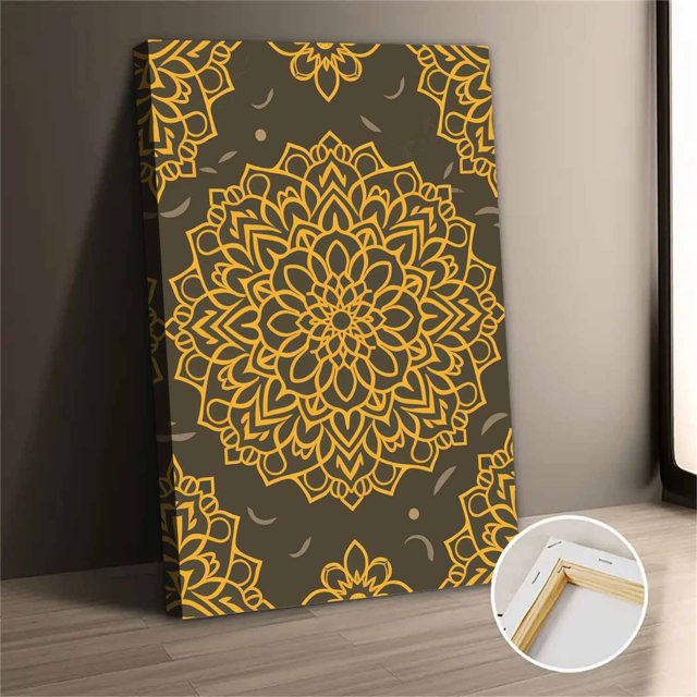 Vintage Mandala Canvas Wall Art Print For Bedroom Home Decor - Walmart.com