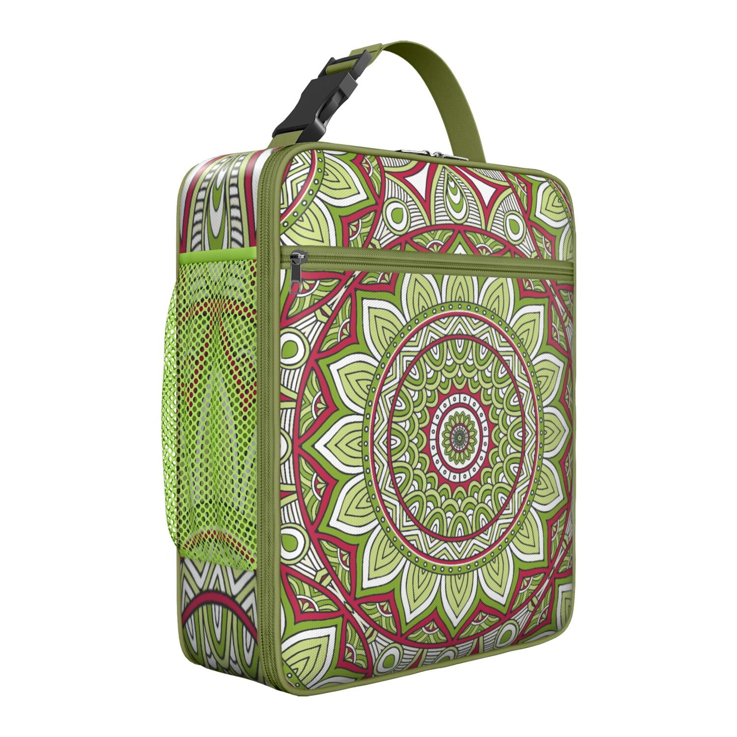 Vintage Mandala Insulated Lunch Tote – Ethnic Boho Pattern Thermal Bag ...