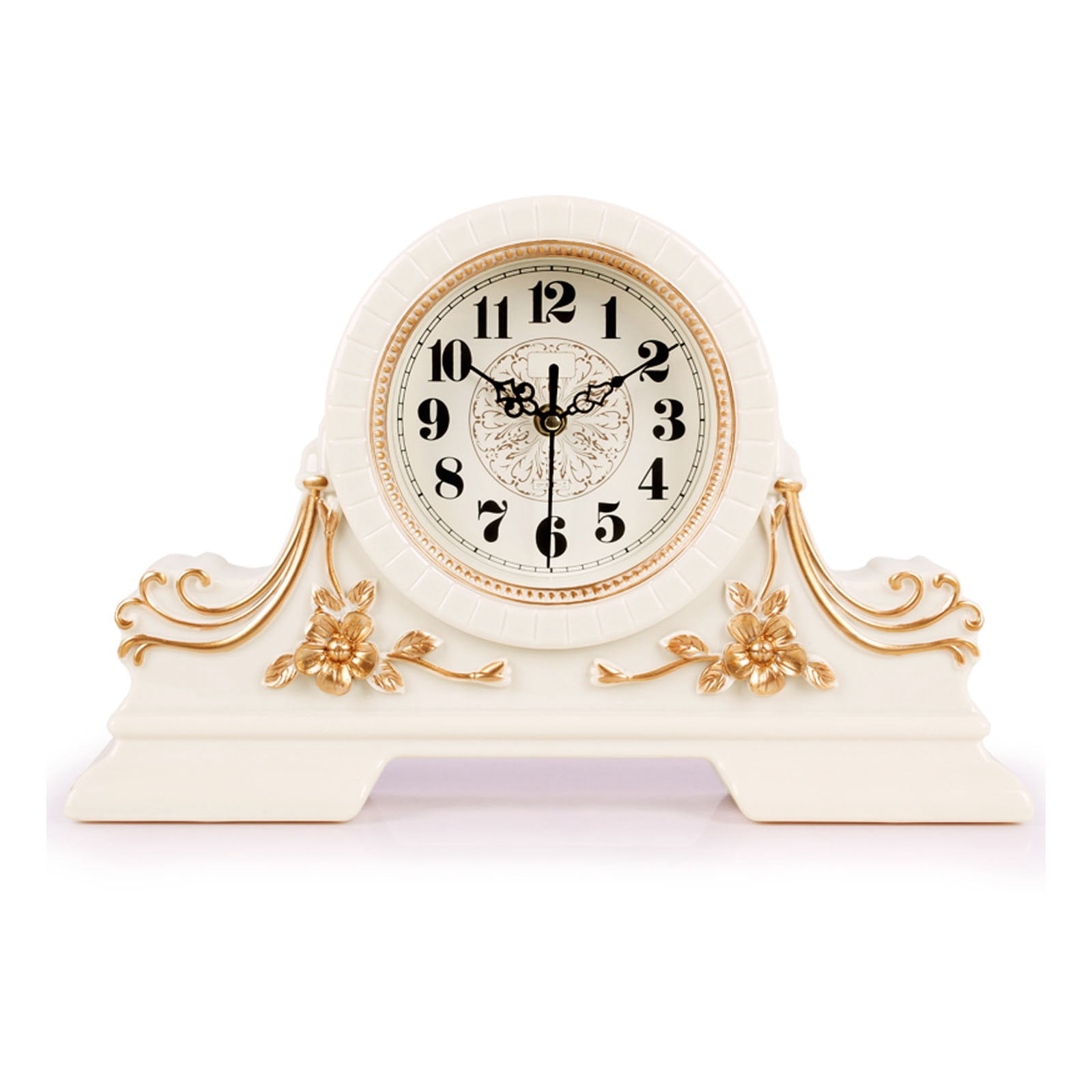 Vintage Mantel Clock with Silent Movement, Retro Decorative Clock ...