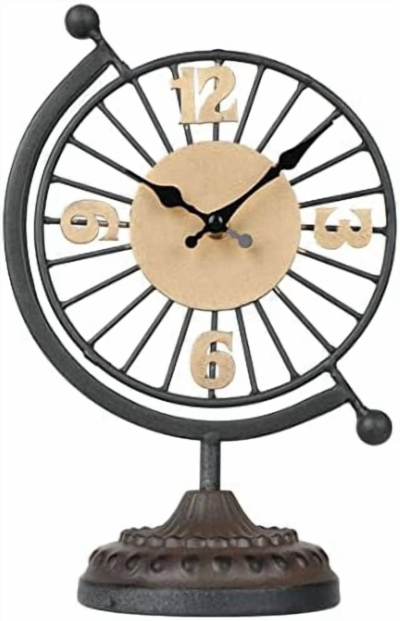 Vintage Mantle Clock. Silent, Non Ticking Stylish Decorative Table ...