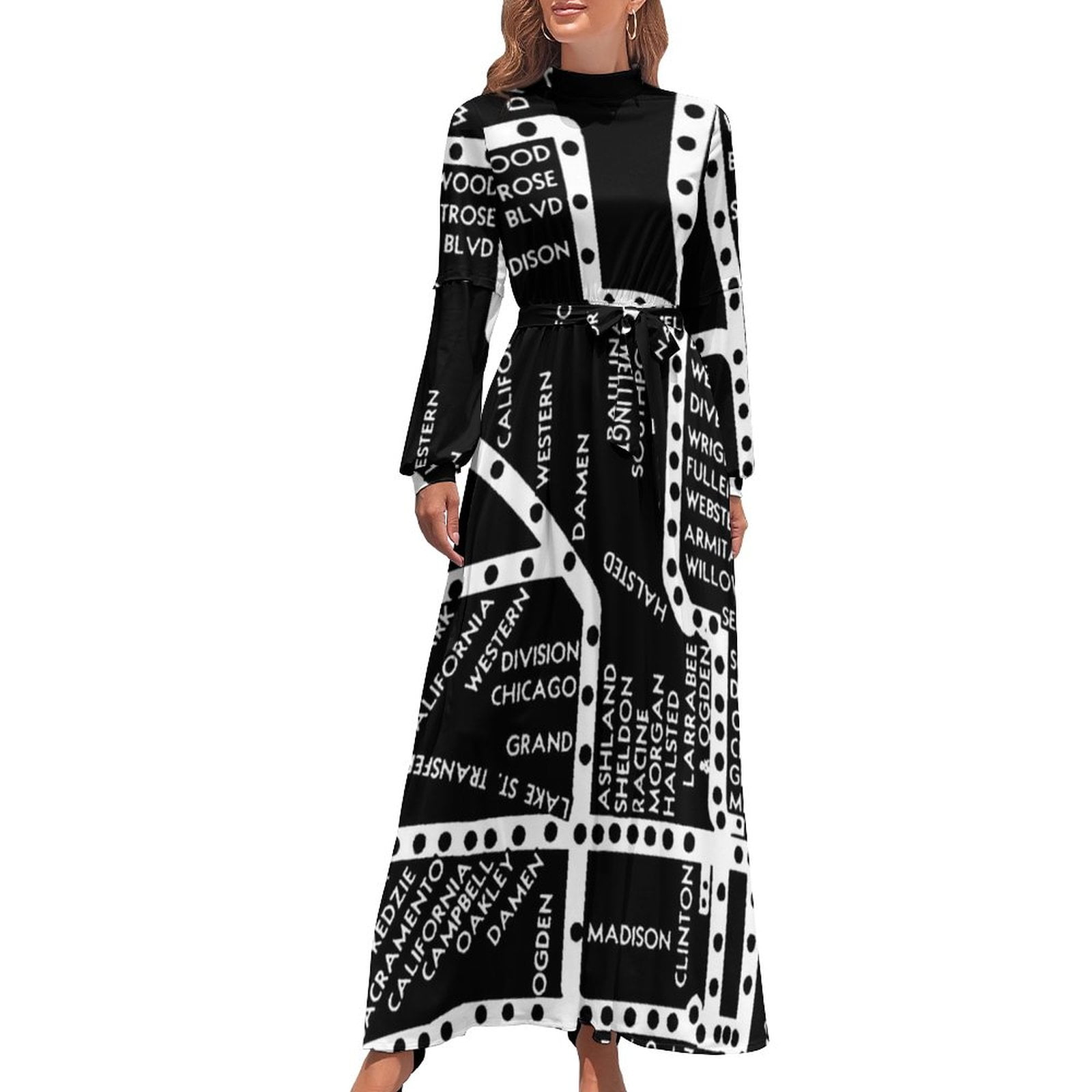 Vintage Map Print Dress Sarasota Florida Cute Maxi Dress Boho Beach ...