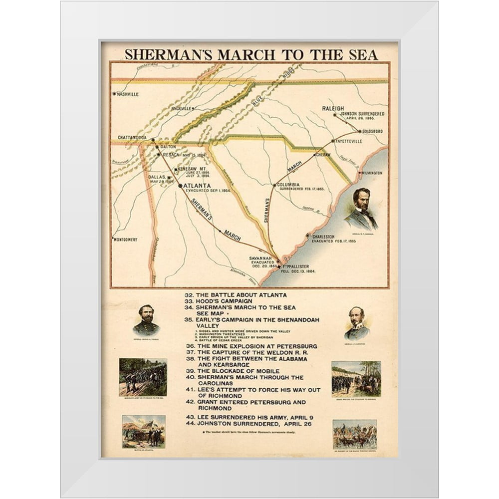 Vintage Maps 18x24 White Modern Wood Framed Museum Art Print Titled ...
