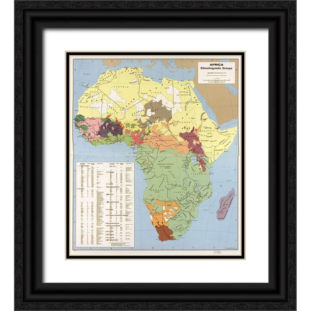 CIA 20x23 Black Ornate Wood Framed with Double Matting Museum Art Print ...