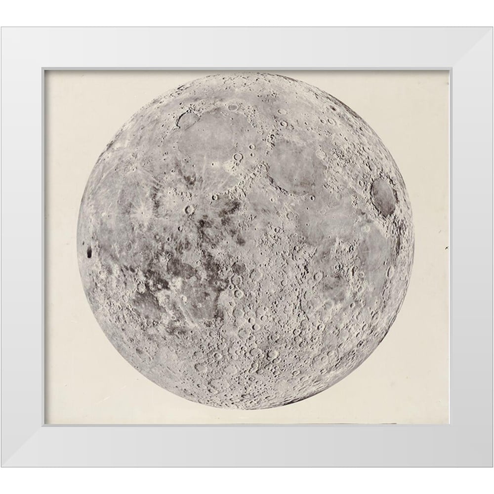 Vintage Maps 29x26 White Modern Wood Framed Museum Art Print Titled ...