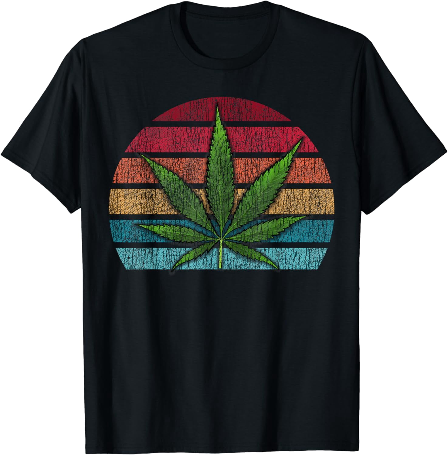Vintage Marijuana Weed Cannabis Leaf Retro Stoner Men Women T-Shirt ...