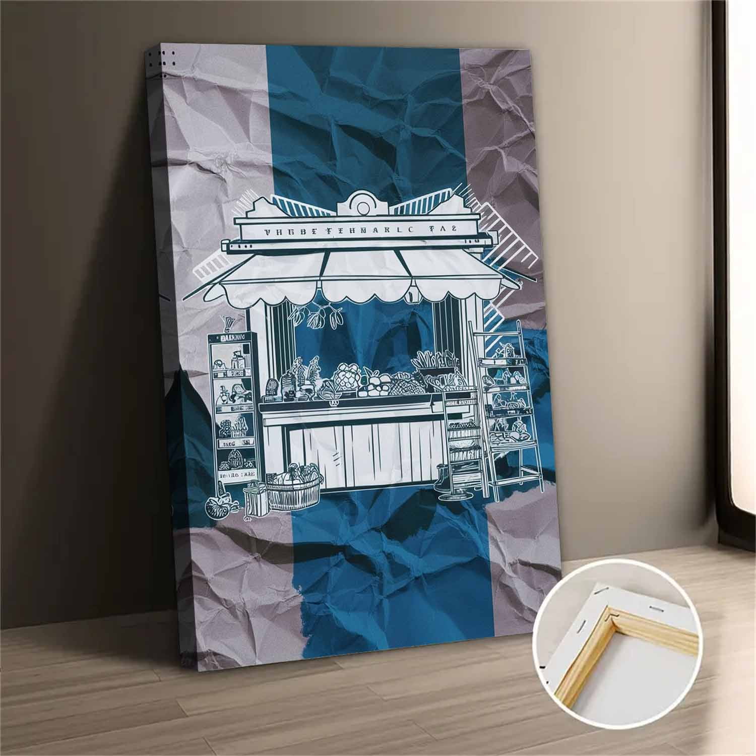 Vintage Market Stall Canvas Wall Art For Bedroom Decor - Walmart.com