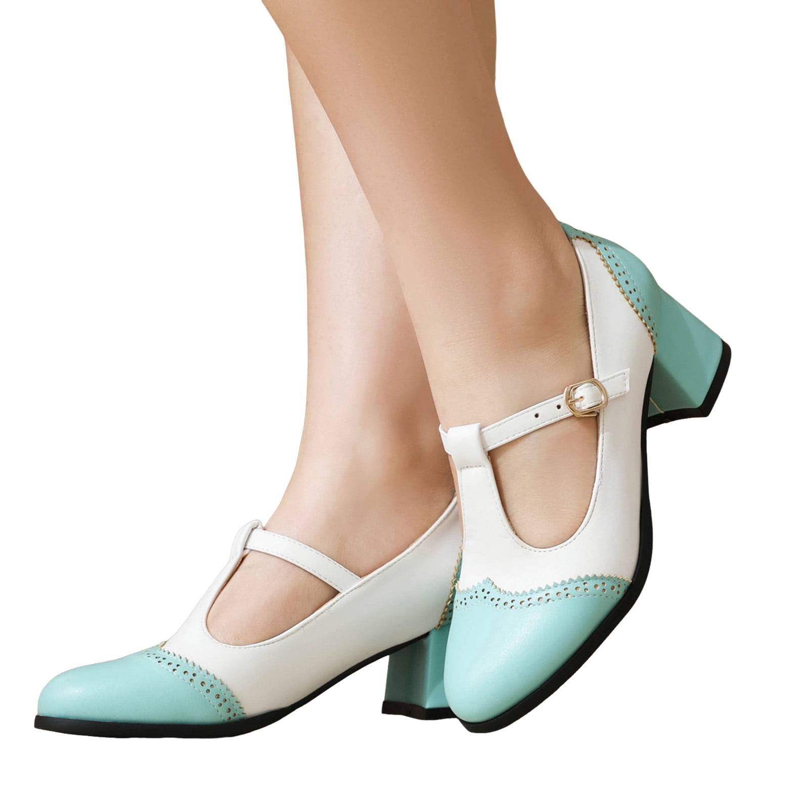 Vintage Mary Janes Lolita Dress Shoes for Women Fall Leather Color ...