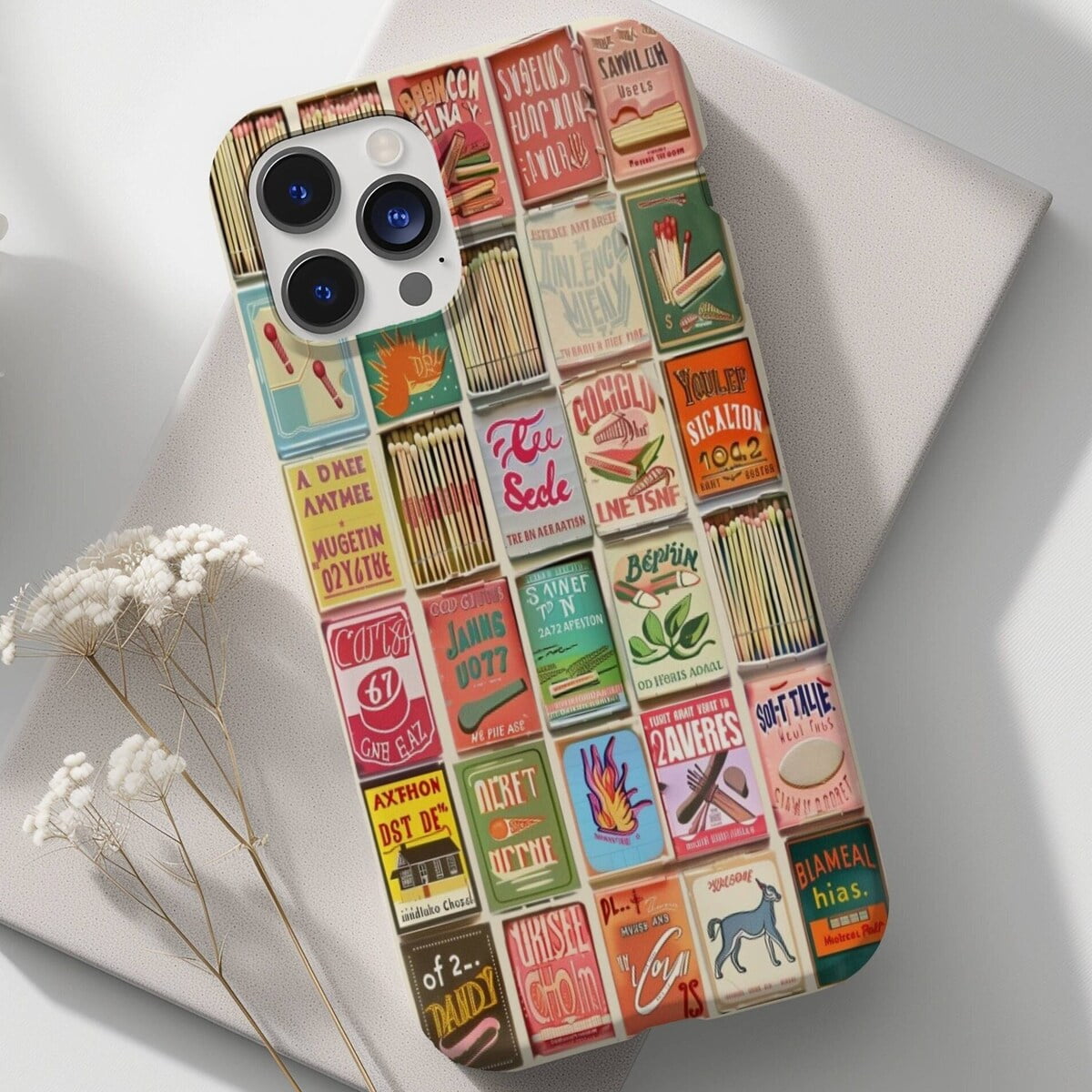 Vintage Matchbox Collage Phone Case with a Cute and Girly Retro ...
