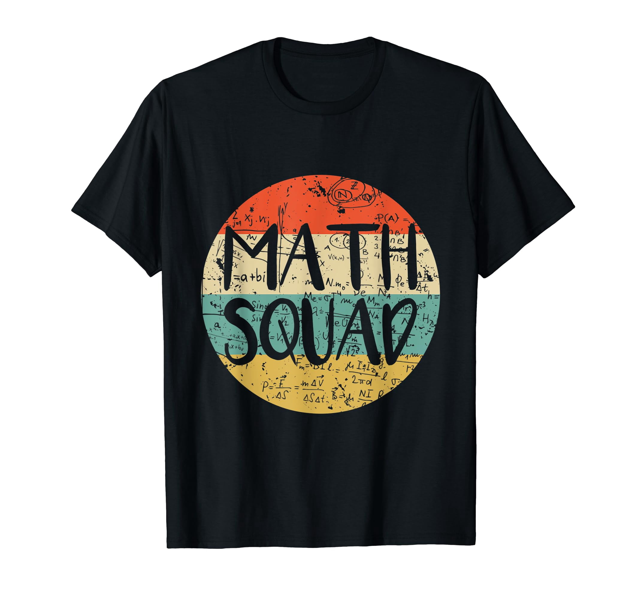 Vintage Math Squad Shirt Math Teacher Math Class Team Funny Black T ...