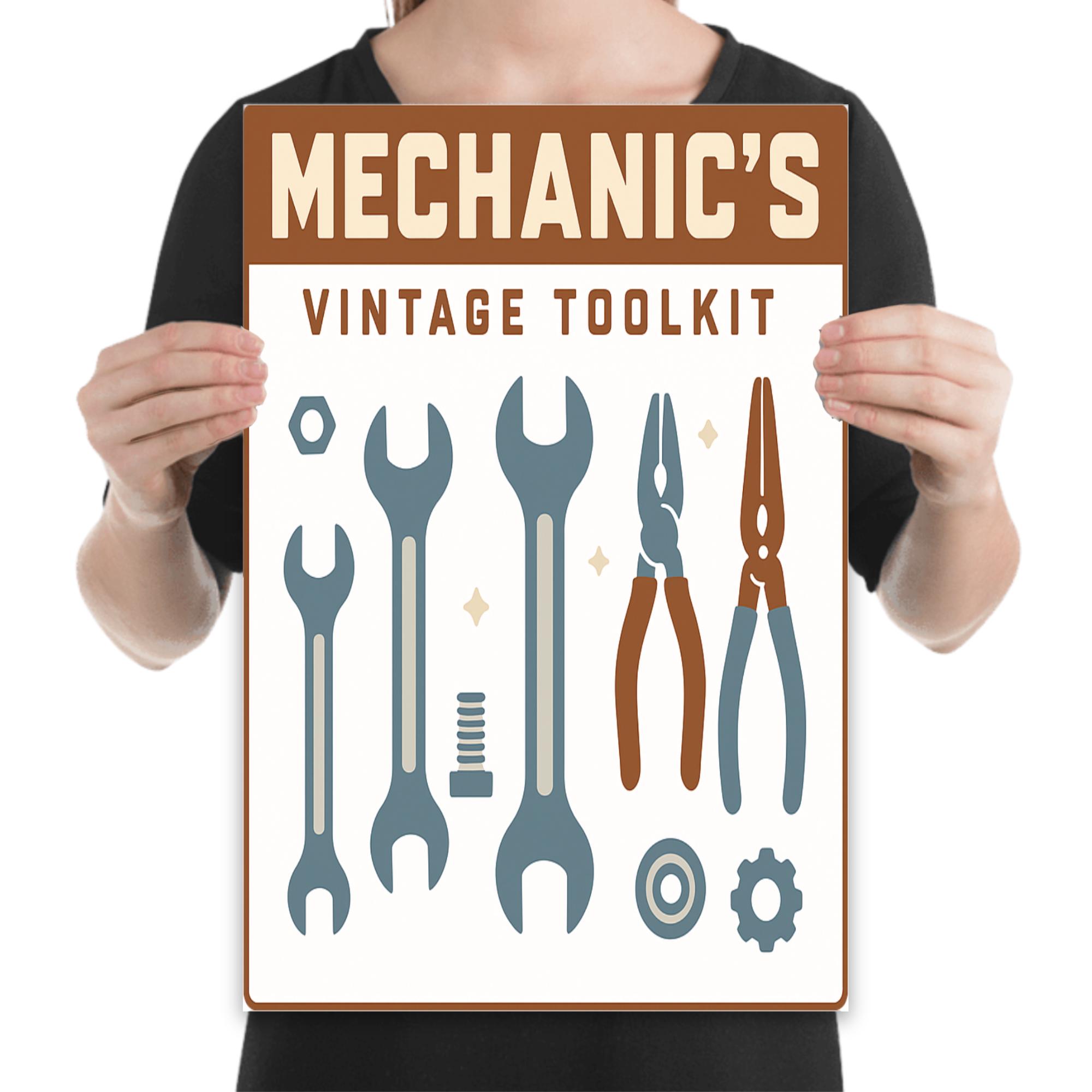 Vintage Mechanic Art - Garage Decor - 13x19 Poster Print - Workshop ...