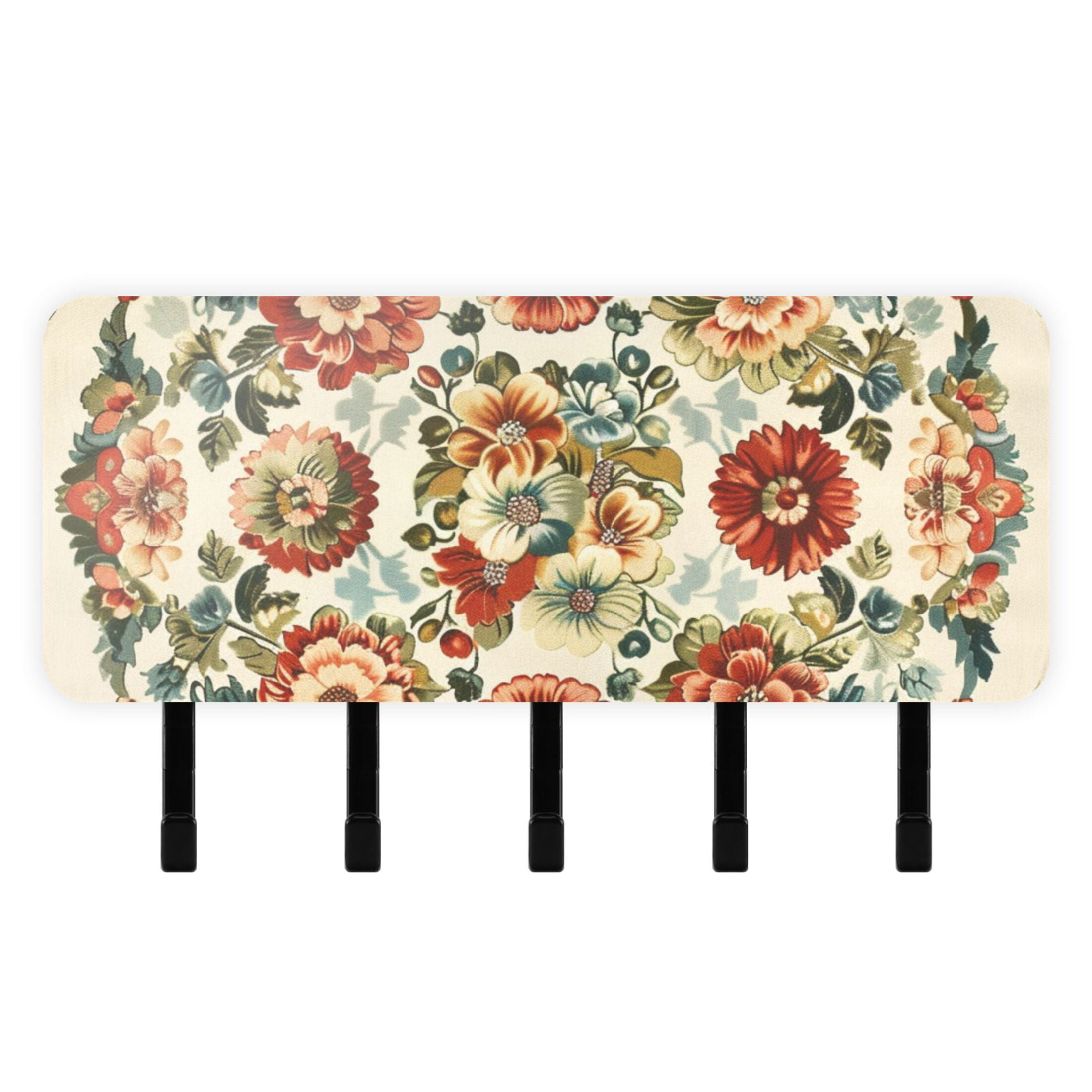 Vintage Medallion Floral Flowers Key Holder for Wall Mail Holder ...