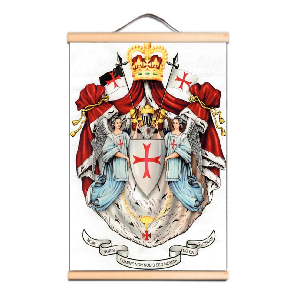 Vintage Medieval Crusader Warrior Posters and Prints Solid Wall Hanging ...