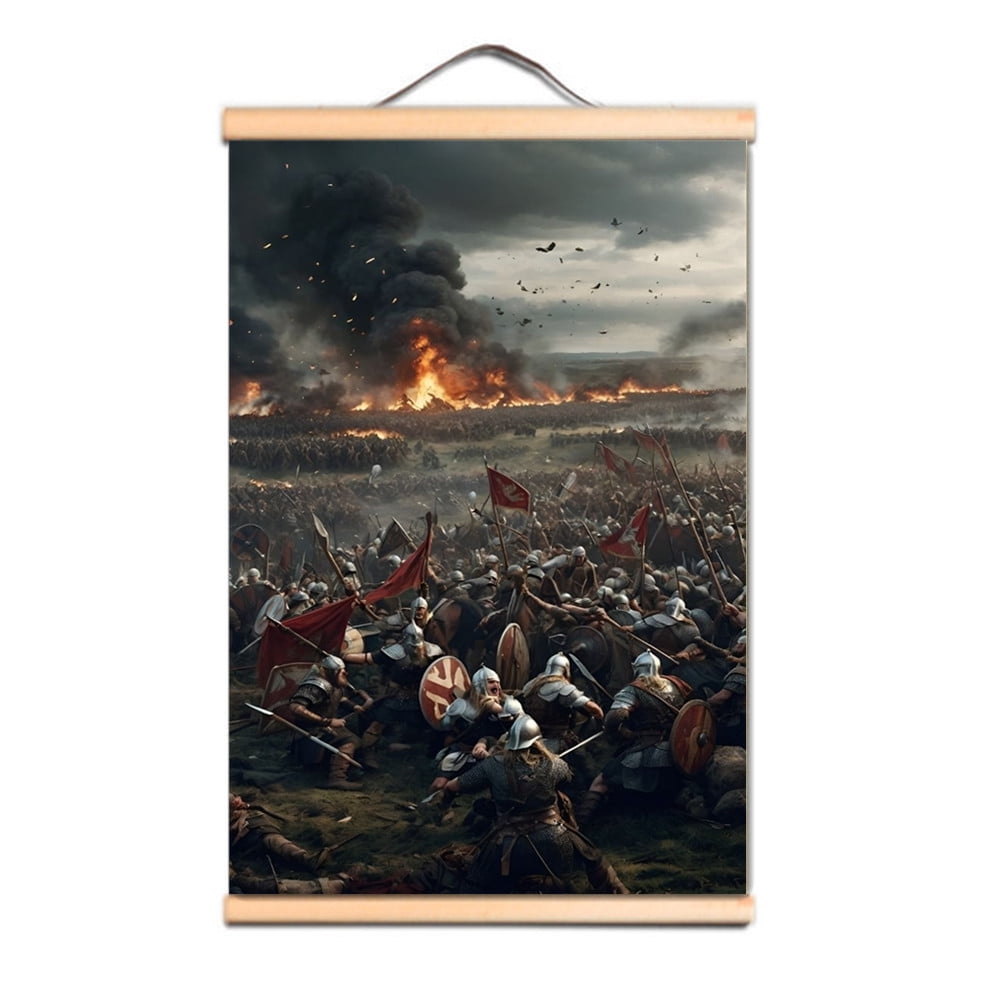 Vintage Medieval Crusader Warrior Posters and Prints Solid Wall Hanging ...