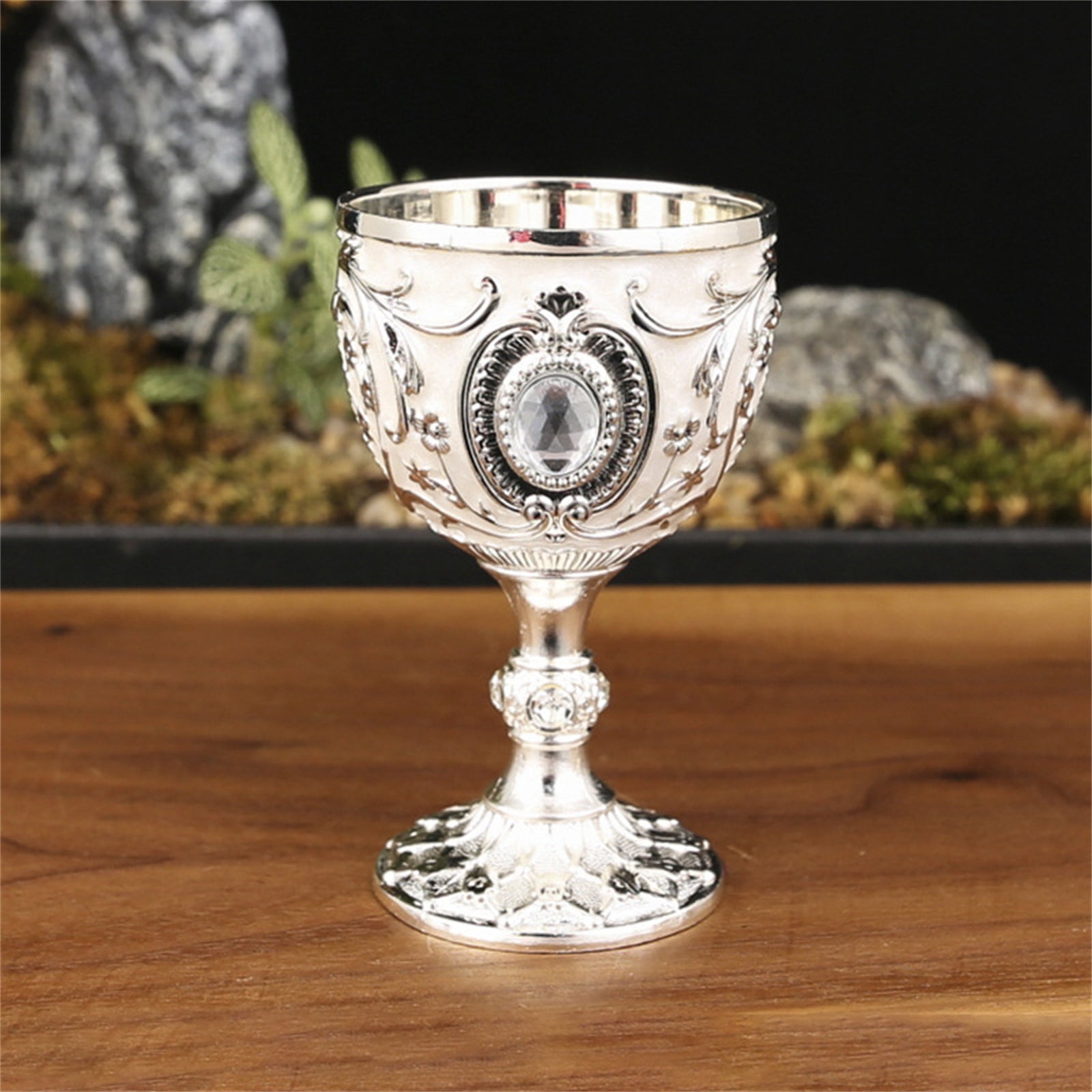 Vintage Medieval Metal Goblet - Handmade Engraved Wine Cup for Themed ...