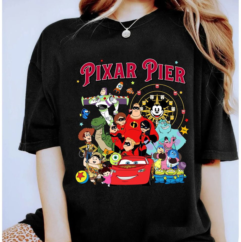 Vintage Meet Me At Pixar Pier Disney Pixar Characters Teet Disney Pixar ...