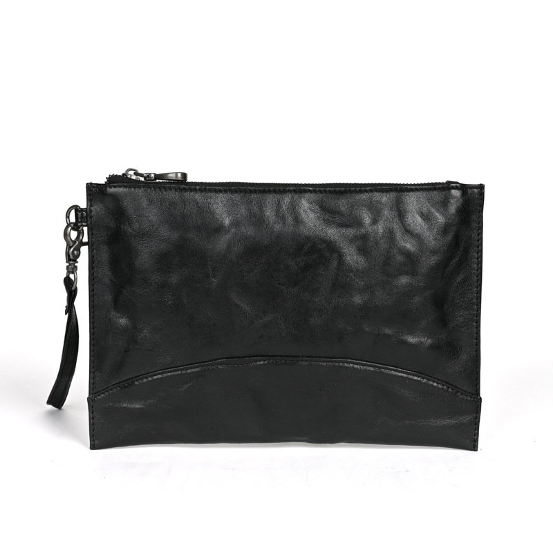 Vintage Men's Business Portable Briefcase Head Layer Cowhide Simple ...