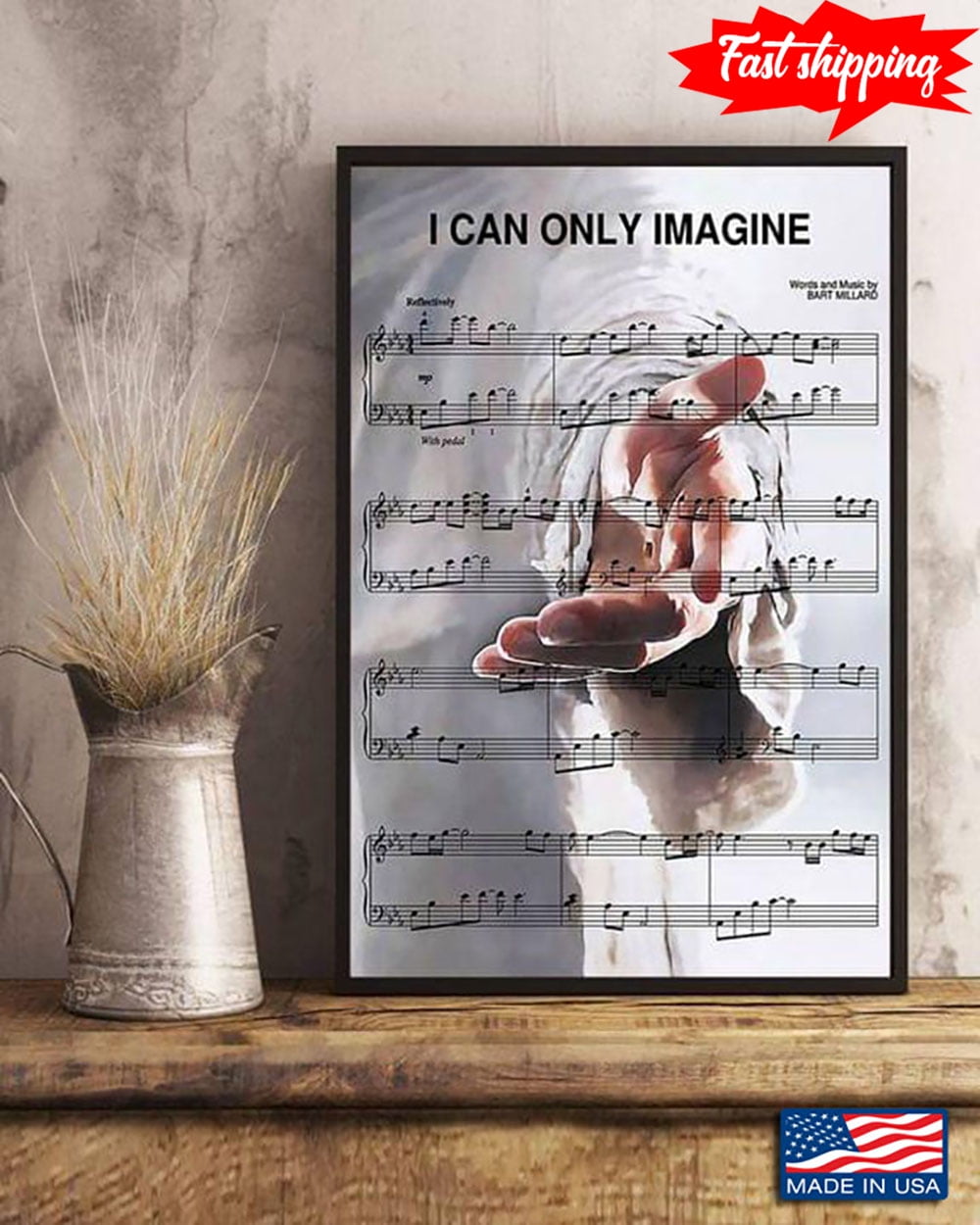 Vintage MercyMe I Can Only Imagine Sheet Music With Jesus Christ Hand ...