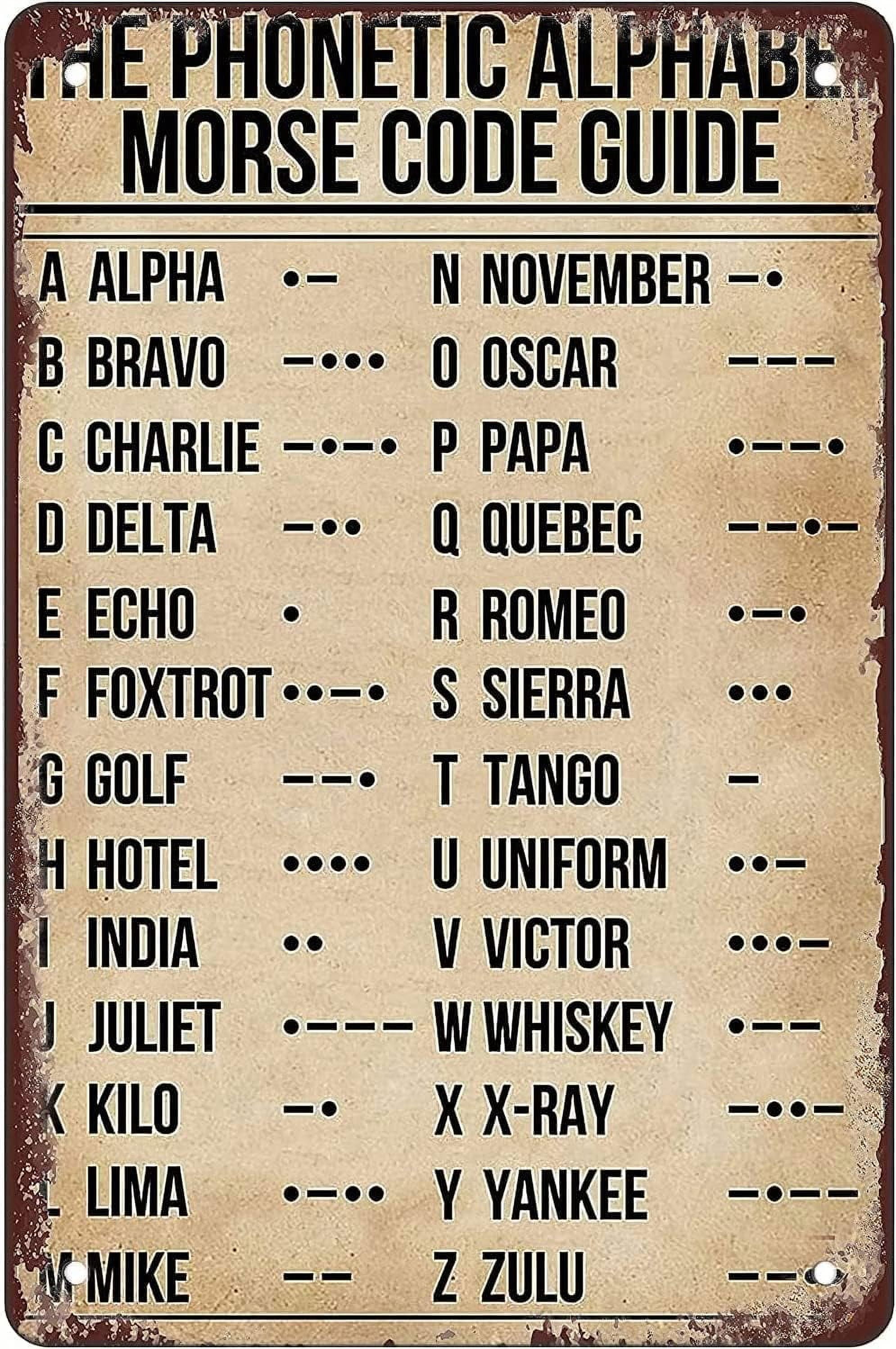 Vintage Metal Aluminium Sign For Decor Pilot Metal Tin Sign Phonetic ...