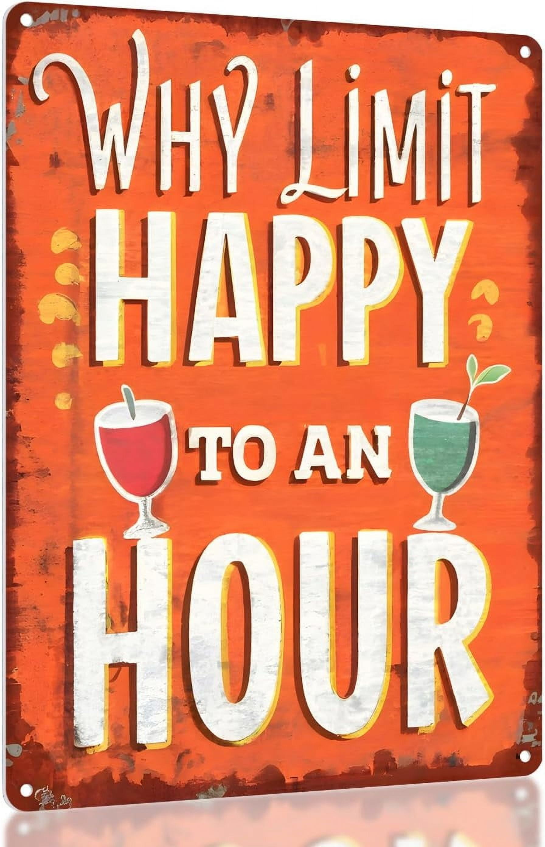 Vintage Metal Bar Sign - Humorous Home Bar Decor, Funny Bar Wall Decor ...