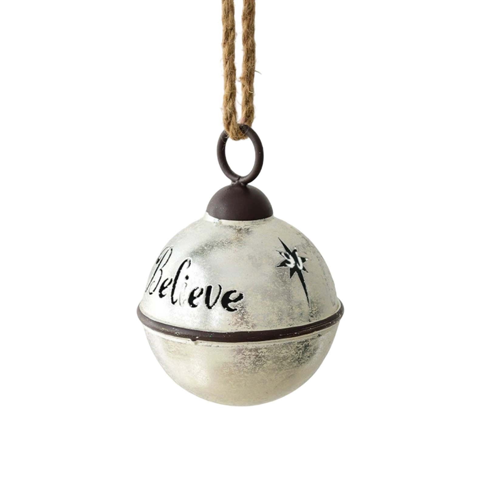 Vintage Metal Christmas Ornament Pendant with Hanging Rope Clamps for ...