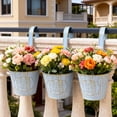 Vintage Metal Hanging Flower Pot, Decorative Iron Bucket Planter for ...