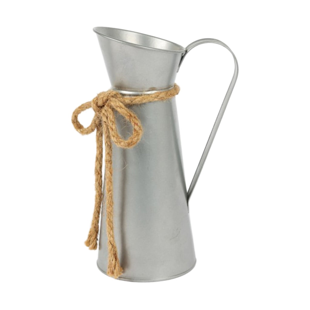 Vintage Metal Milk Jugs Vases with Handle Iron Pitcher For Country ...