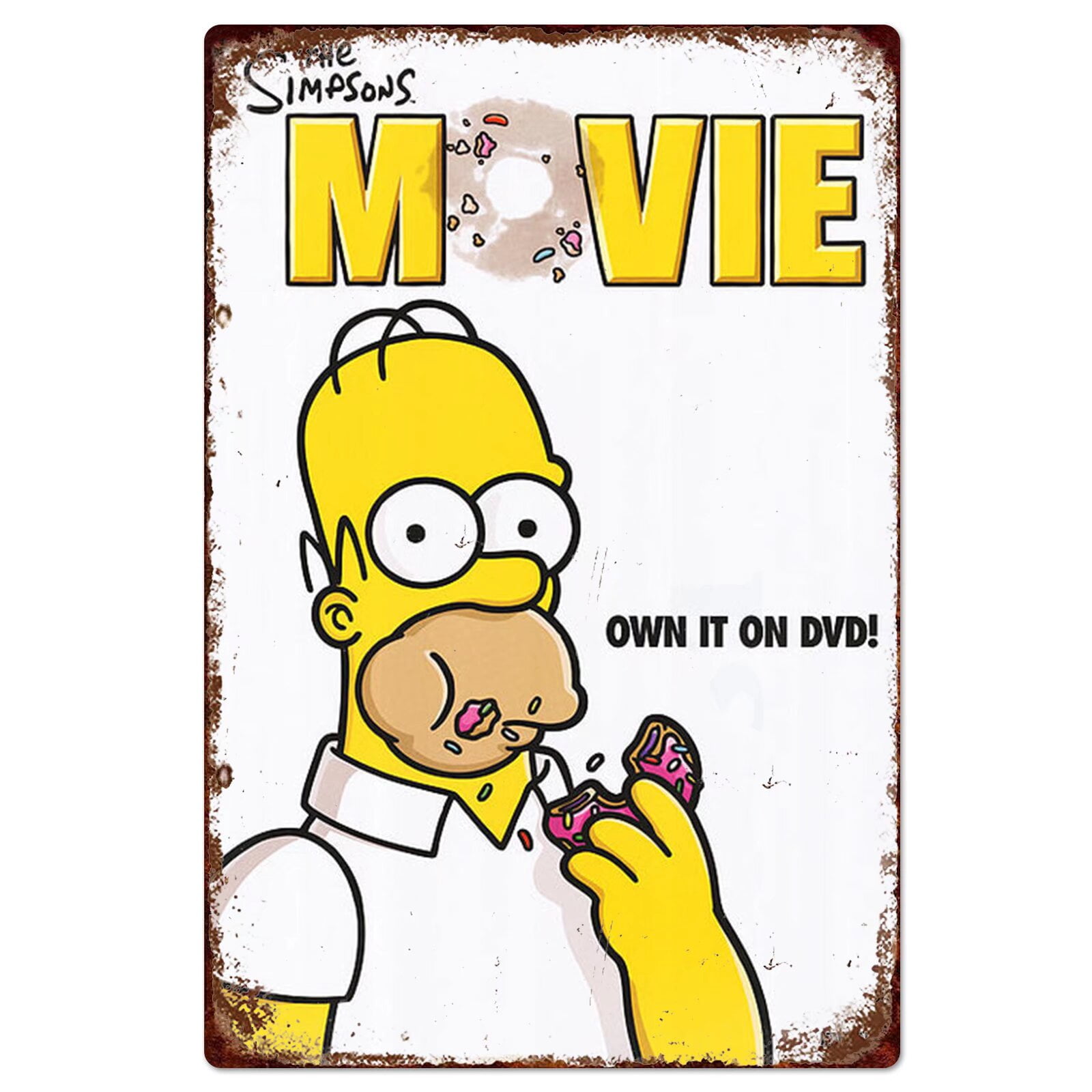 Vintage Metal Plaque Poster Simpsons Movie Own In On DVD Retro Metal ...